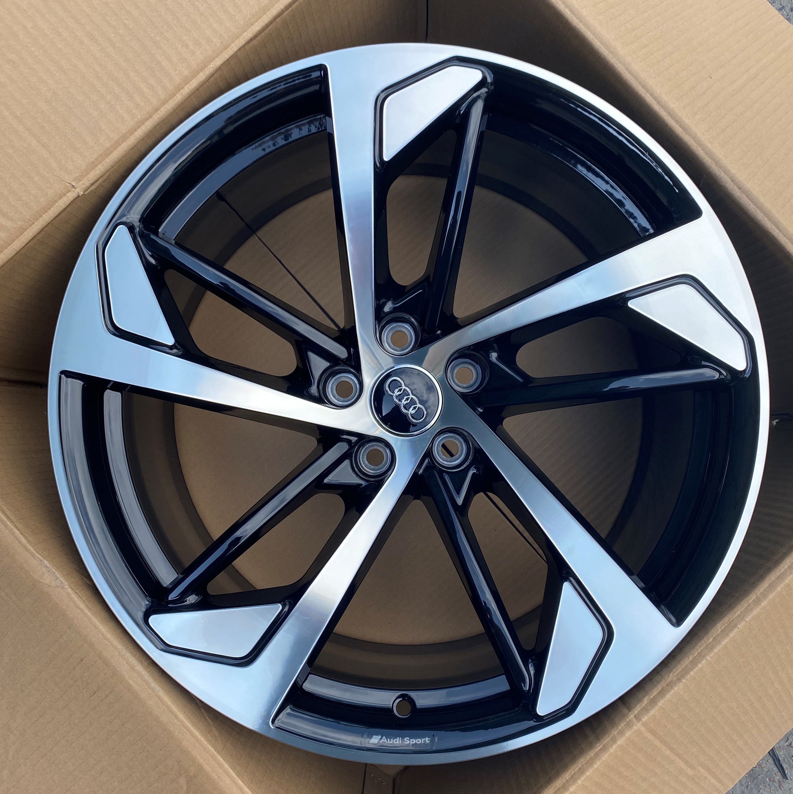 Forged Black 5 Double Spoke 5x112 Alloy Wheels Rim For Audi Rs5