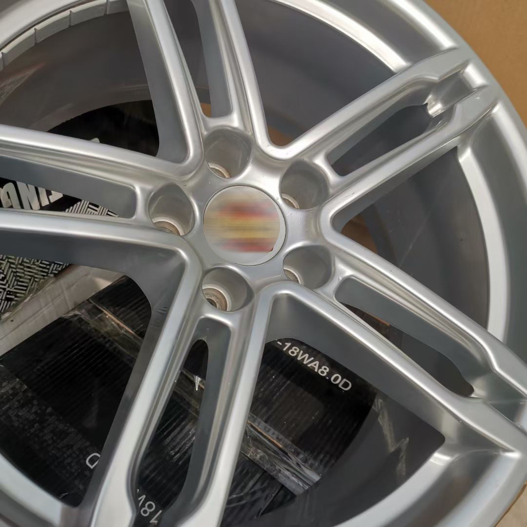5 Double Spoke ET21 21 Inch 5x112 Wheels , Titanium Grey Rims For Porsche