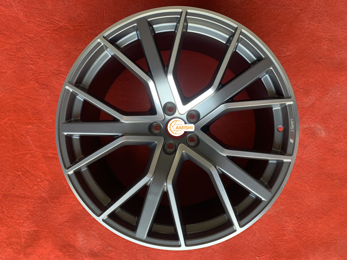 Grey 5 Double Spoke ET26 22 Inch Aluminum Rims For Audi Q8 2020