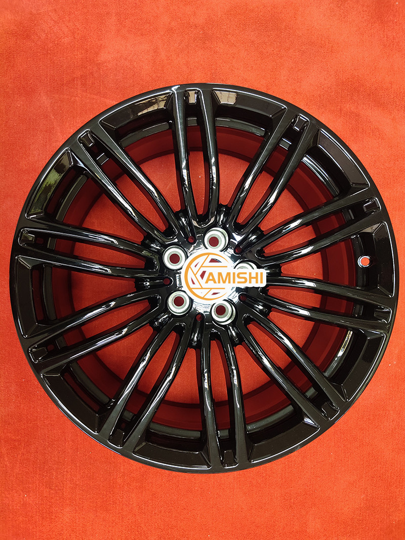 Cast 66.6 Hole Alloy Rims For Bmw , Black Multi Spoke BMW 5x112 Wheels