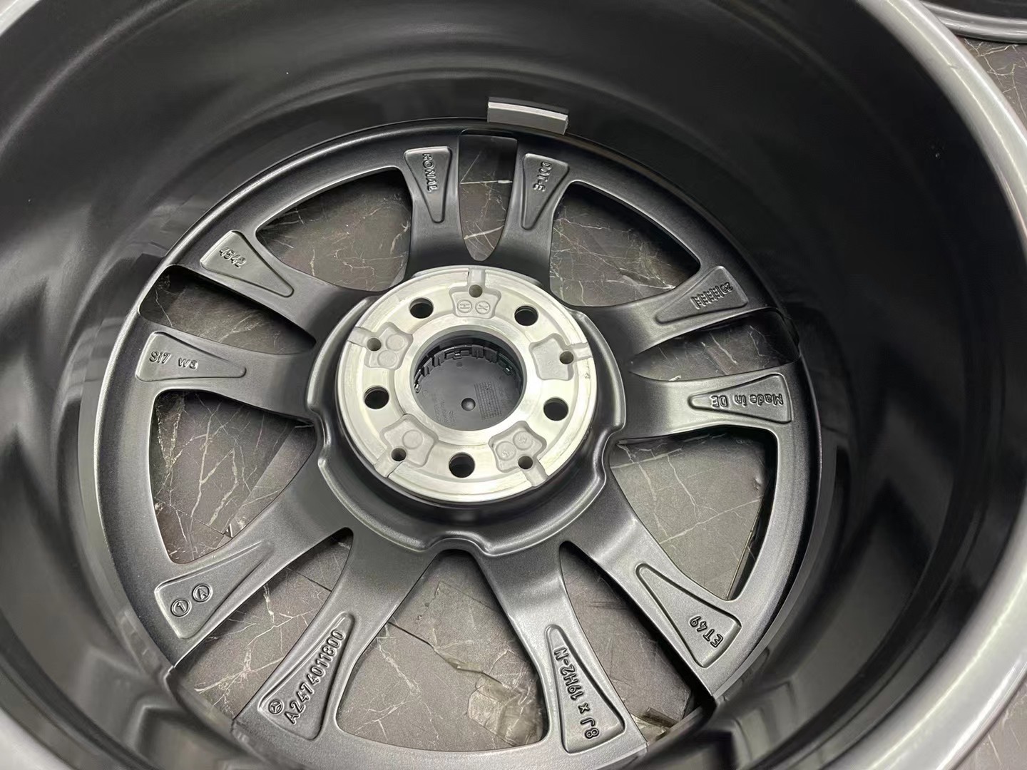 5-Double-Spokes 19 Inch Aluminum Rim Set Genuine Wheels for Mercedes ...